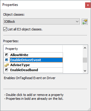 E3 Studio > Import and Export > Template Settings
