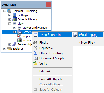 Structure of Screens and Frames > Exercises > Menu Screen