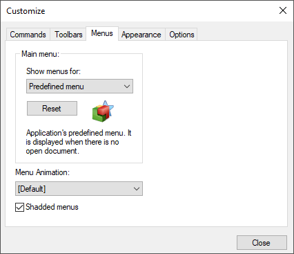 Elipse Power Studio > Settings > Appearance