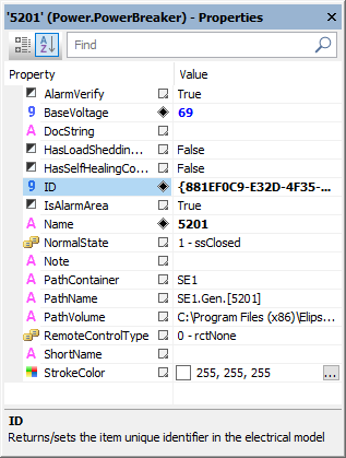 Starting an Application > Elipse Power Studio > Properties List