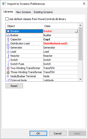 Importing to Screens > Customizing Libraries