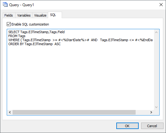 Queries > Creating a Query > SQL Tab