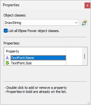 Elipse Power Studio > Import and Export > Template Settings