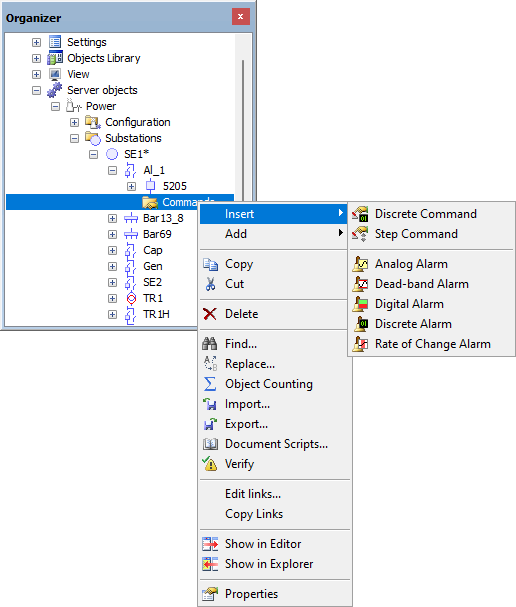Synchronizing Data Objects > SCADA Configuration > Commands and Command Units