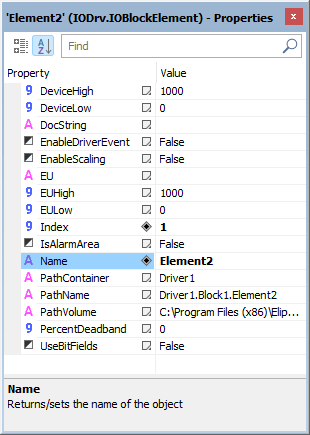 Starting an Application > Elipse Power Studio > Properties List