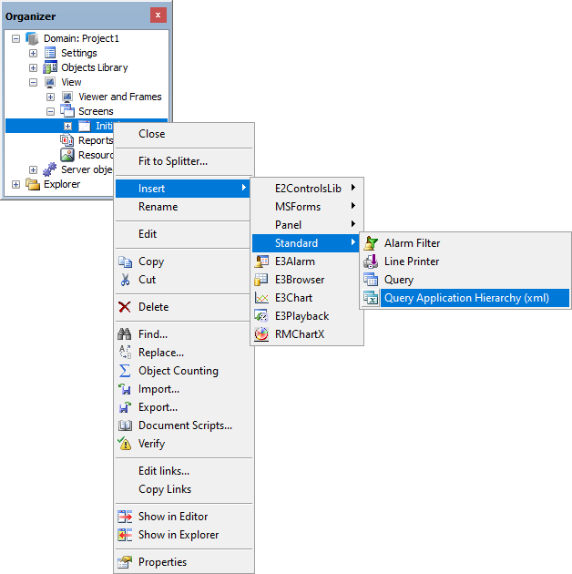 Query Application Hierarchy