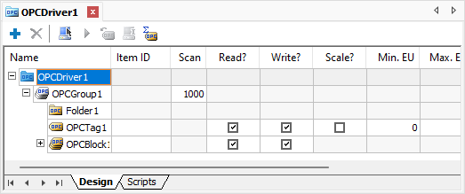Drivers > OPC Driver