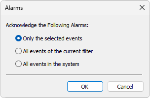 E3Alarm > Runtime Behavior > Alarm Acknowledgement