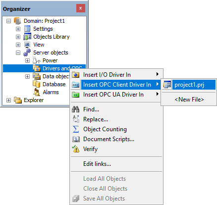Drivers > OPC Driver