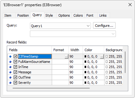 E3Browser's Query Object